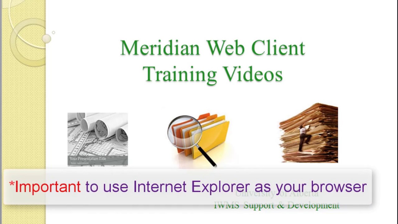 Session 1 - Log into Meridian Website - YouTube