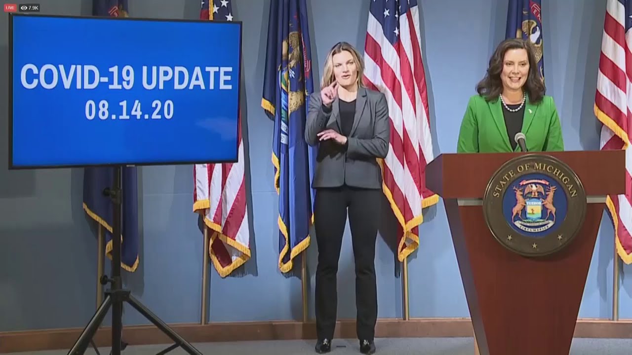 Governor Announces MI Mask Aid Project | Press Conference August 14 ...