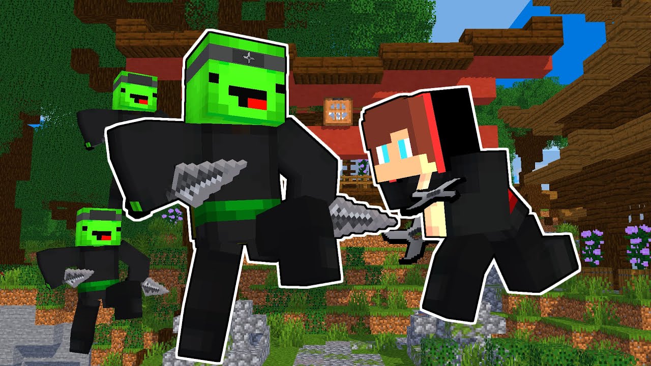 Maizen became a Ninja - Minecraft Animation [Maizen Mikey and JJ] - YouTube