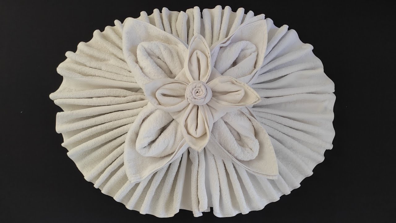 How to Make Towel Flower | Towel art flower | Towel folding design ...