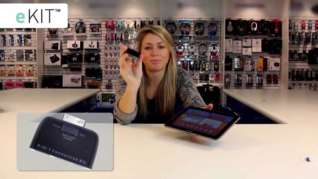 eKit 4 in 1 connection Kit For Galaxy Tablet GALTABCC - YouTube