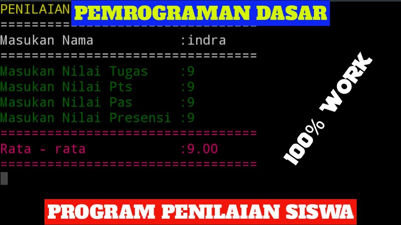 Cara Membuat Program Penilaian Siswa Di Turbo Pascal - YouTube