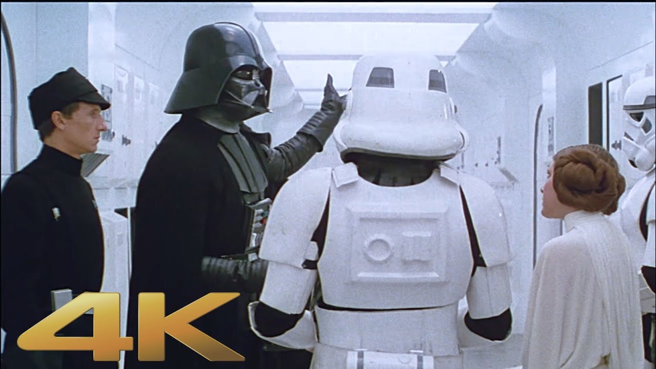 Star Wars 4k77 - Darth Vader Captures Princess Leia 4K - YouTube