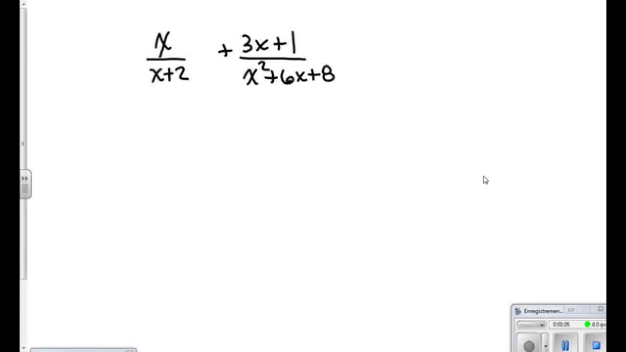 Addition d'expressions rationnelles - YouTube