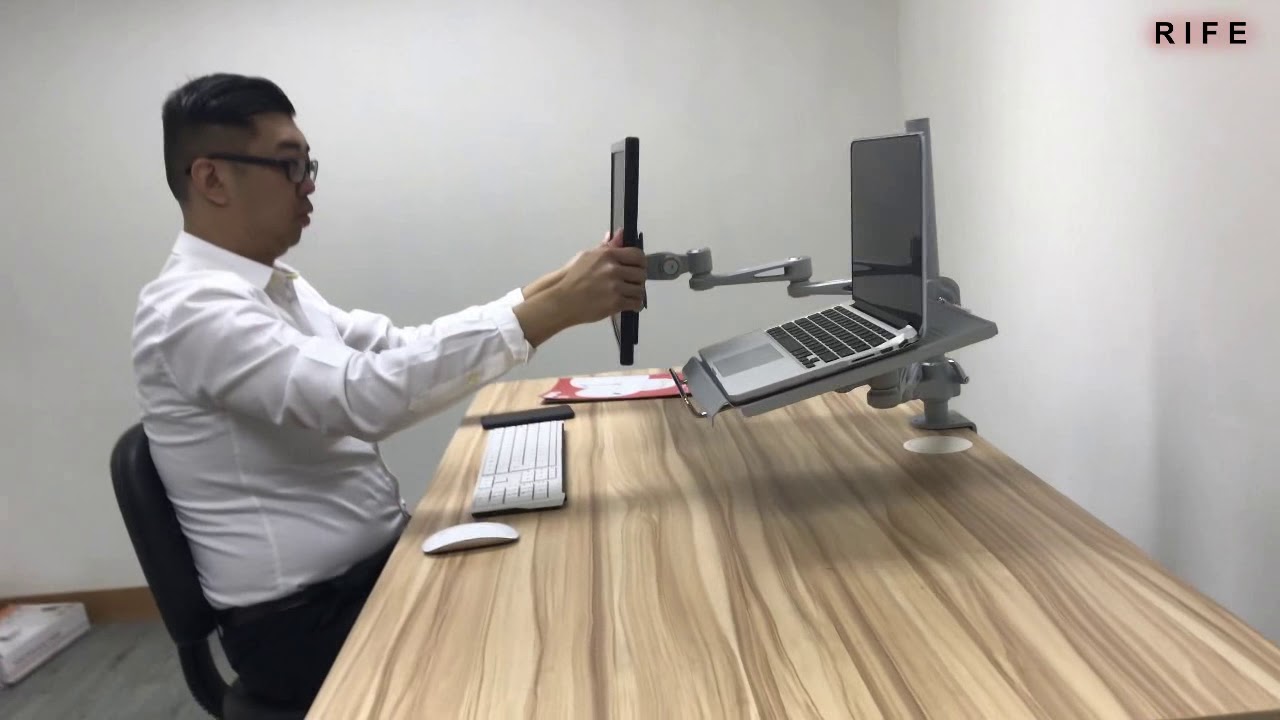 Rife! Desktop Dual LCD Fully Adjustable Single Computer Monitor and ...