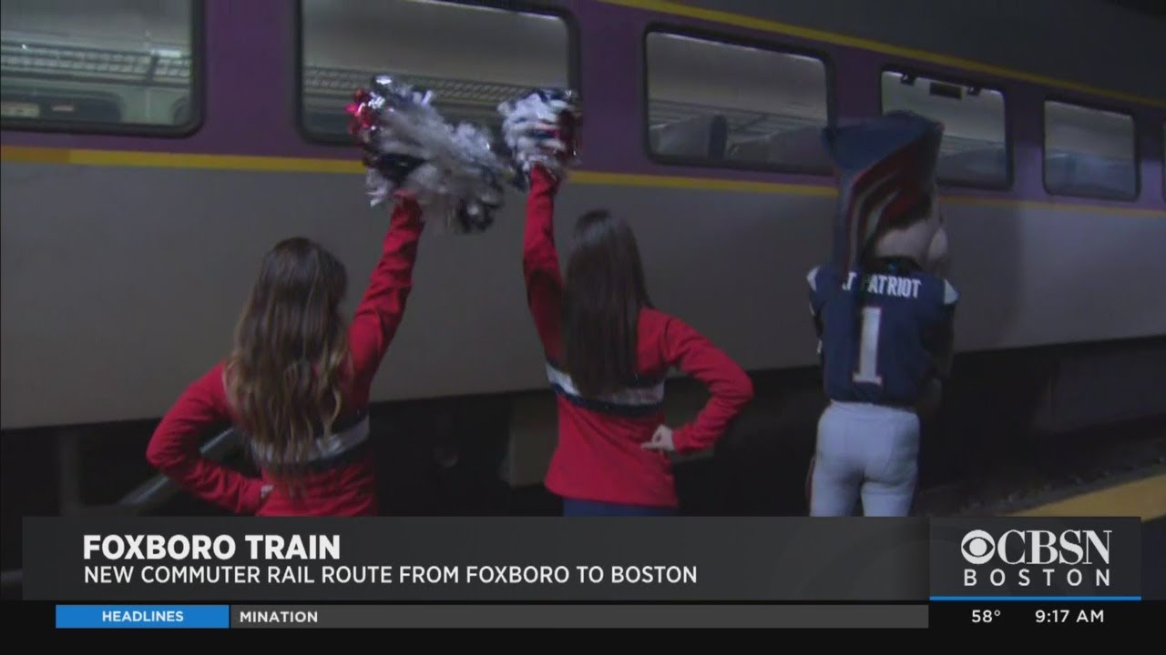 MBTA Launches Foxboro To Boston Commuter Rail Pilot Program - YouTube