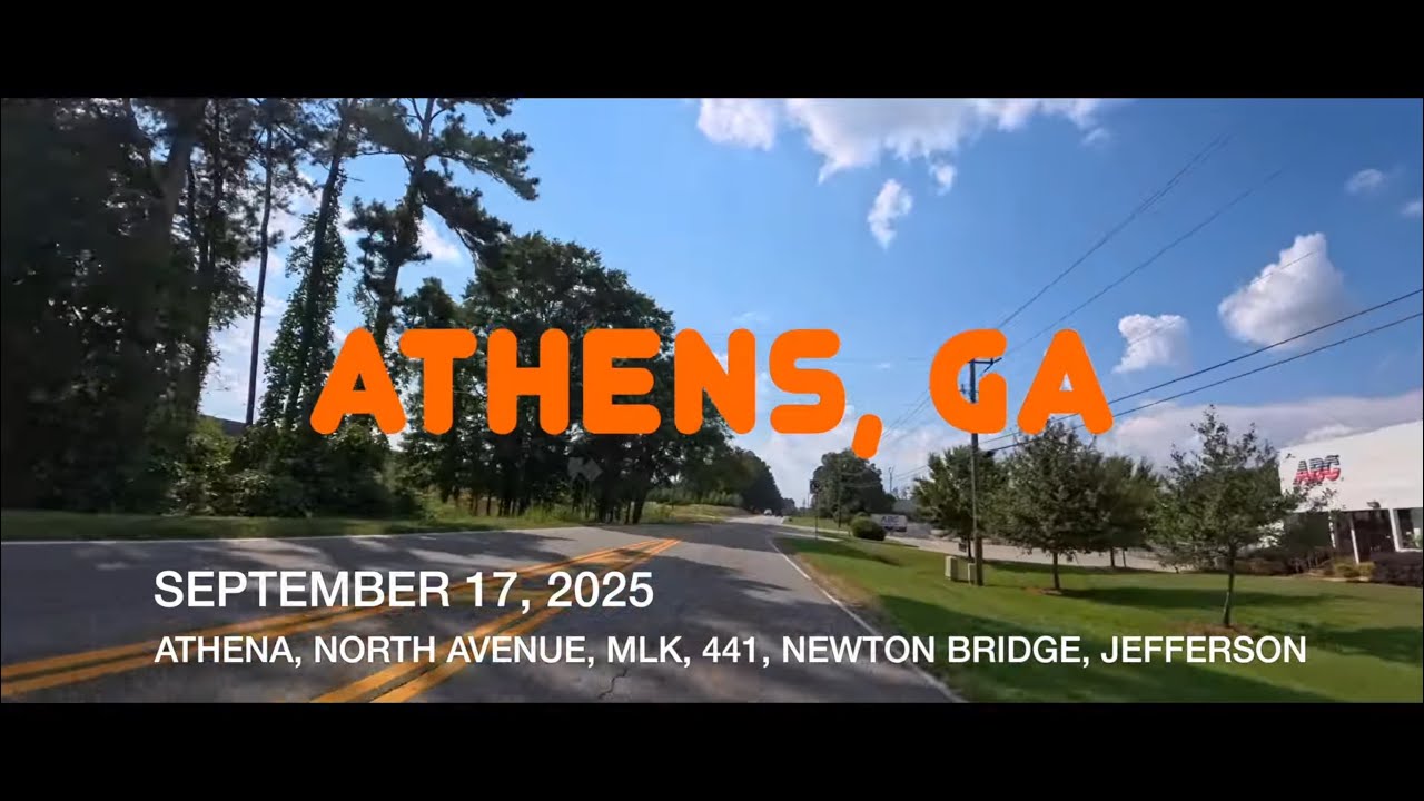 ATHENS, GEORGIA - SEPTEMBER 17, 2025 - ATHENA, NORTH AVENUE, MLK, 441 ...
