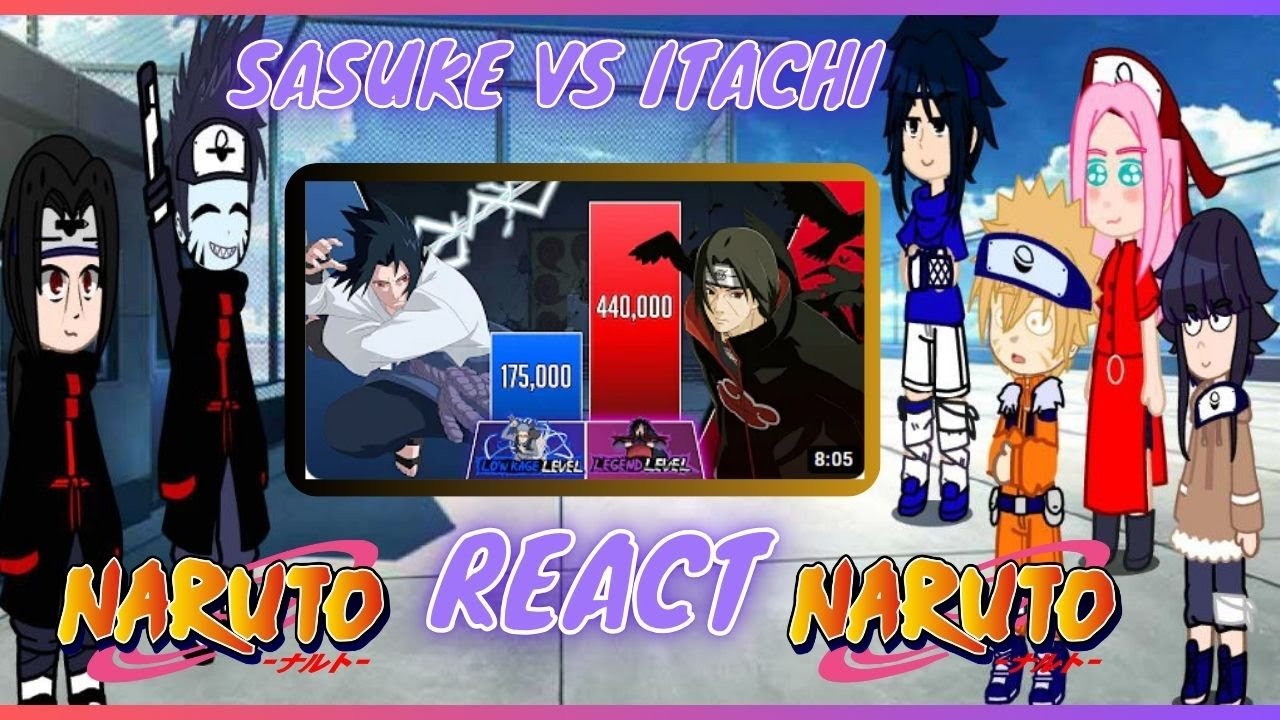 Sasuke vs Itachi react 🔥Naruto Characters React to Sasuke vs. Itachi Gacha Life Animation🍃 ...