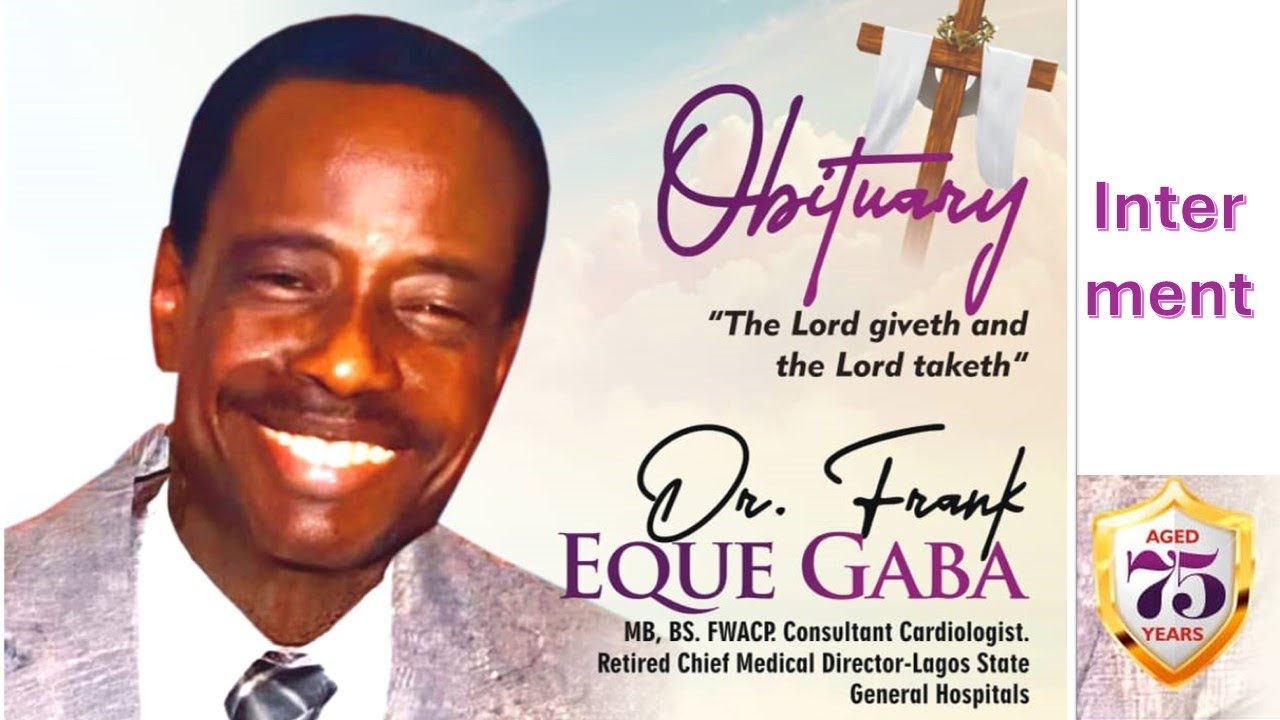 Interment Service - Dr. Frank Eque Gaba - YouTube