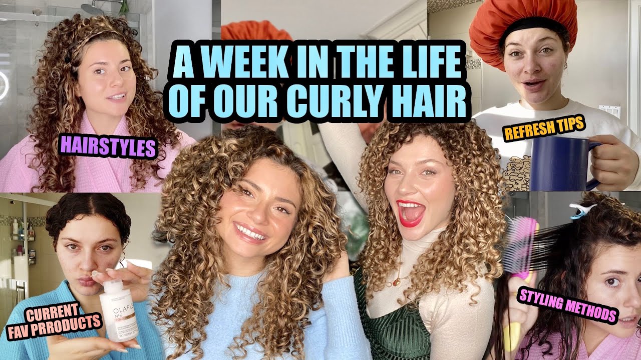A WEEK IN OUR UPDATED CURLY HAIR ROUTINES (current fav products ...