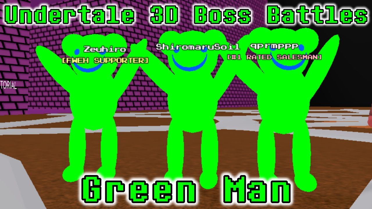 Undertale 3D Boss Battles：Green man [アンダーテール/ロブロックス] - YouTube