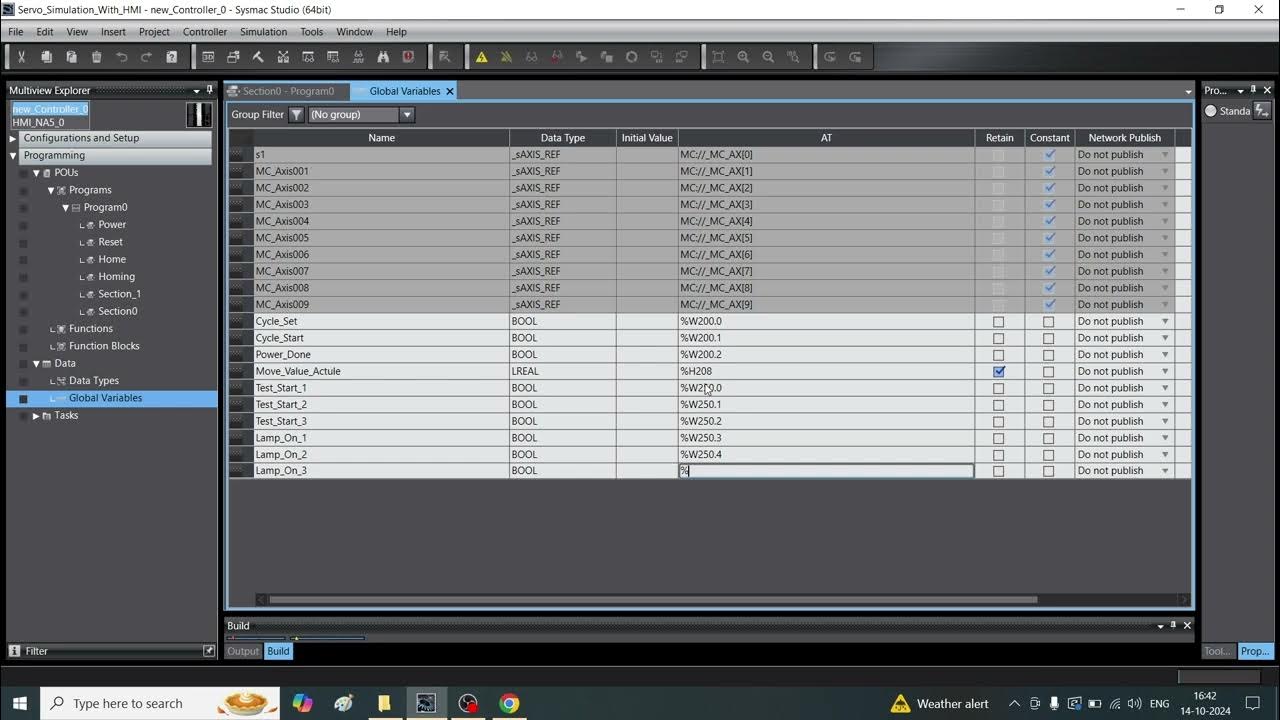 #Omron# A Lamp glow with HMI Button in Sysmac Studio - YouTube