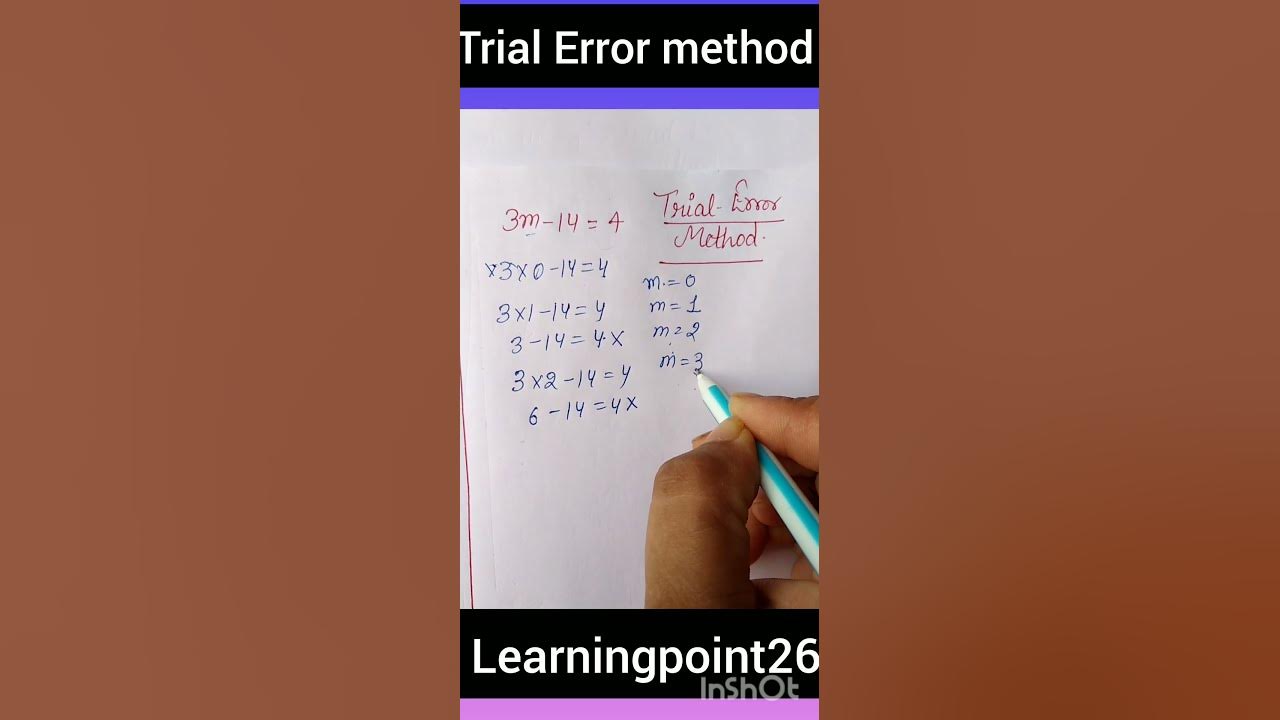 Trial & Error Method||Trial Error method kaise nikalte hai #shorts # ...