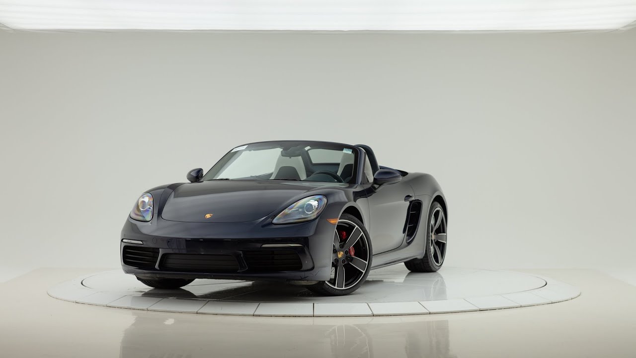 2017 Porsche 718 Boxster S Night Blue Metallic on Chalk Sport-Tex Seat ...
