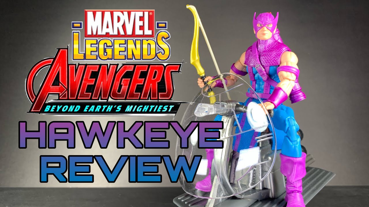 Marvel Legends Hawkeye w/ Sky Cycle Review | Avengers 60th Anniversary ...