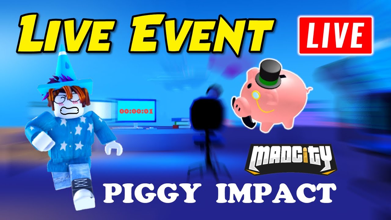 Mad City PIGGY EVENT Pt 1 LIVE! COUNT DOWN 🔴 Roblox Live - YouTube