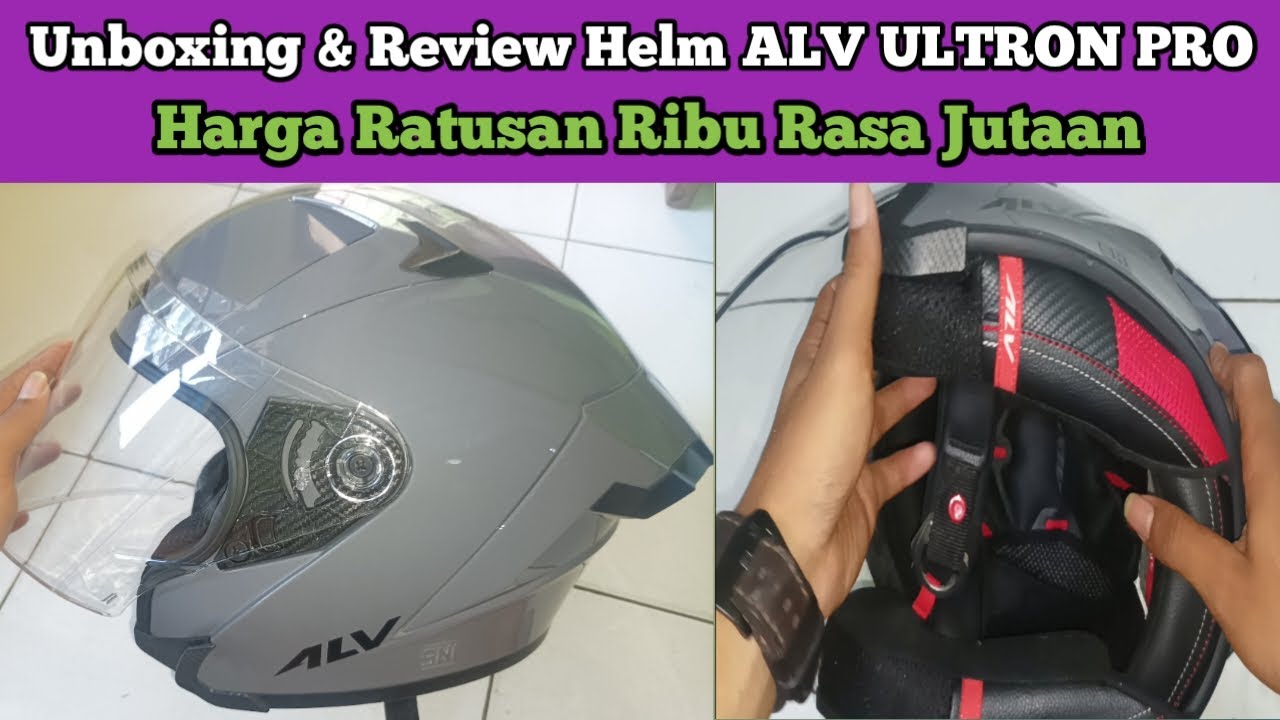 Unboxing + Review Helm ALV ULTRON PRO || Helm Ratusan Ribu rasa Jutaan ...
