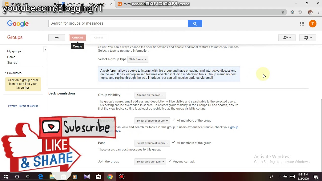 How to create public chat using Google Groups for Blogger - YouTube