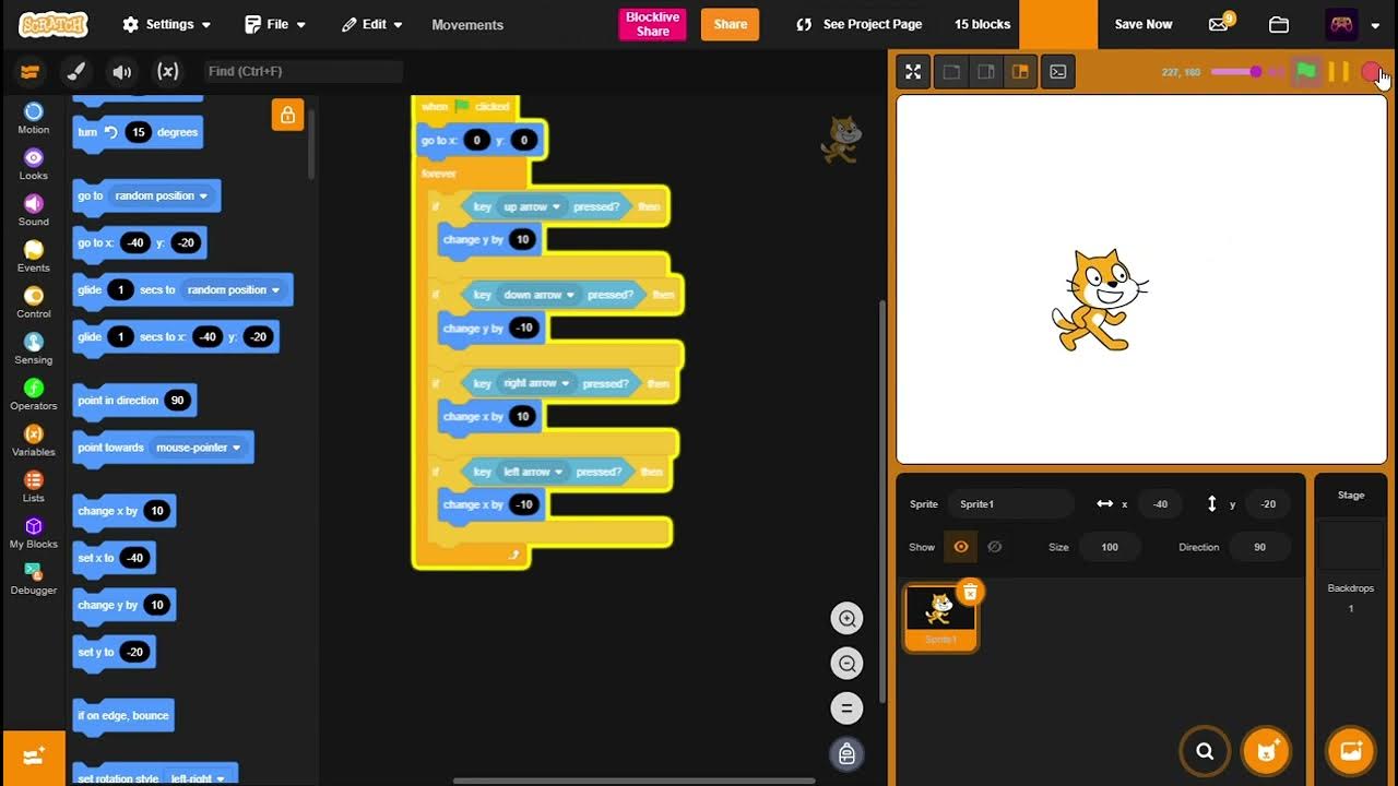 How to make your sprite move in scratch! - YouTube