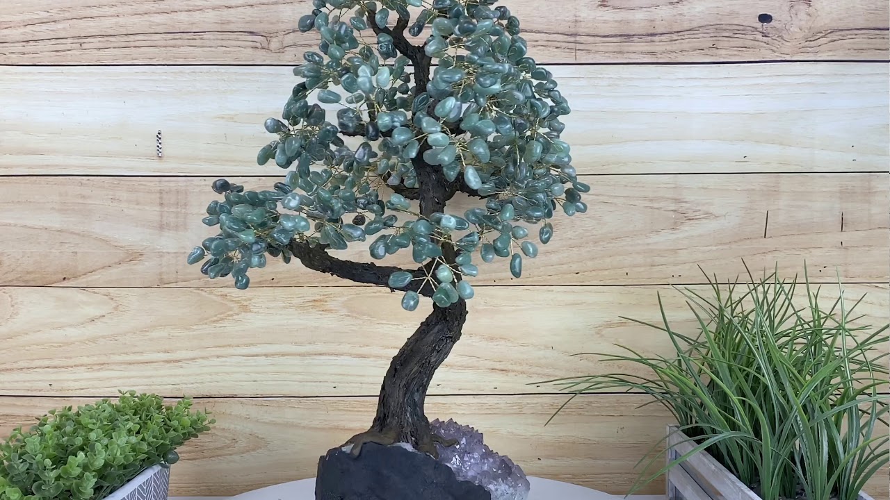 Handmade Gemstone Tree, Green Quartz, 25" tall, (5407-0004) by ...