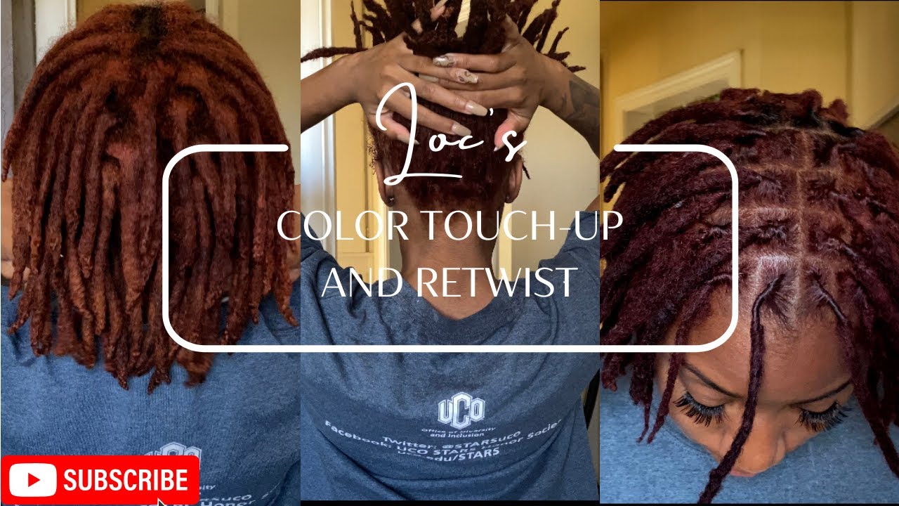 Loc Color Touchup and Retwist - YouTube