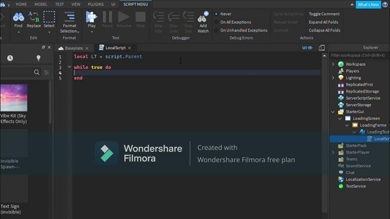 How to make a Simple Loading Screen in Roblox Studio - YouTube
