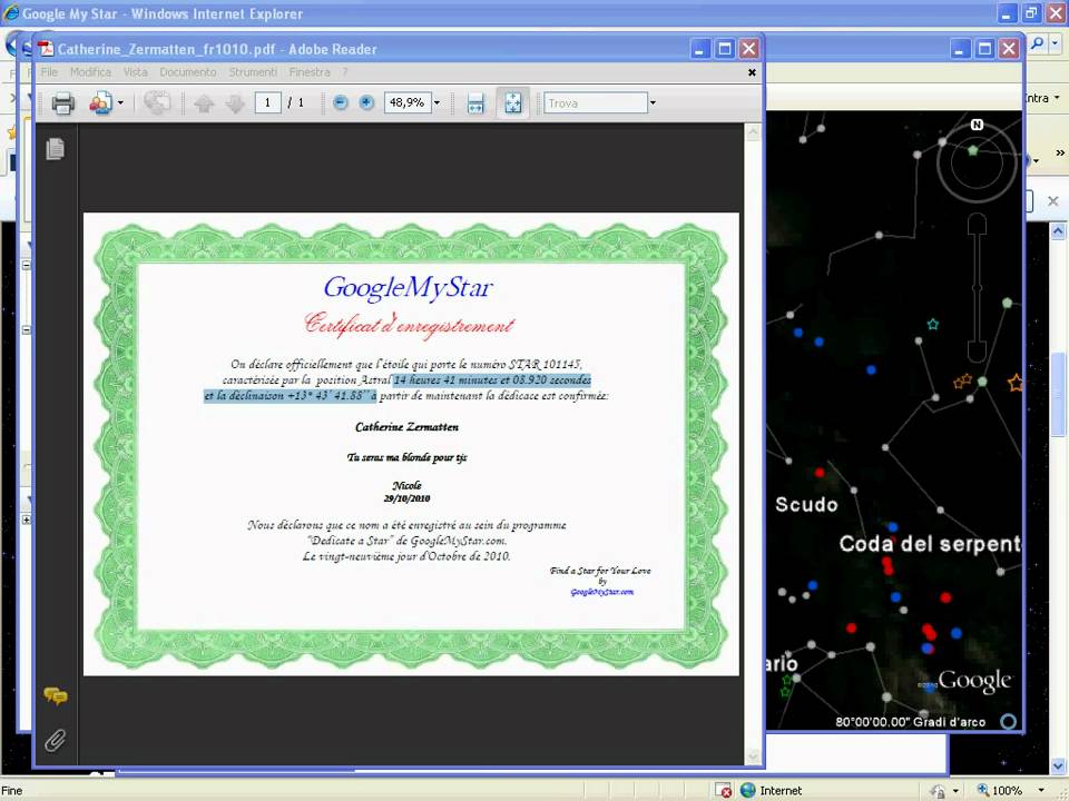 Stars on Google Earth - YouTube