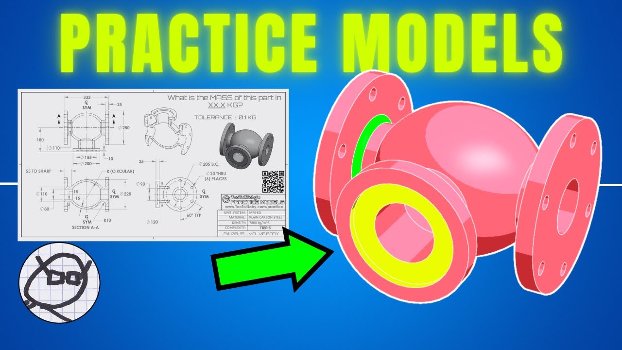 2D to 3D CAD PRACTICE MODEL- Free Drawing Exercise for 3D CAD users ...