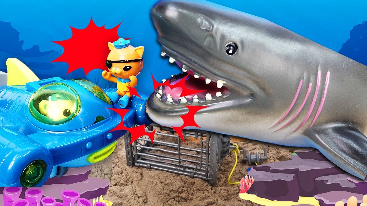 Mutant Shark Alert~! Go Octonauts Gup Q, Rescue Sea Creatures # ...