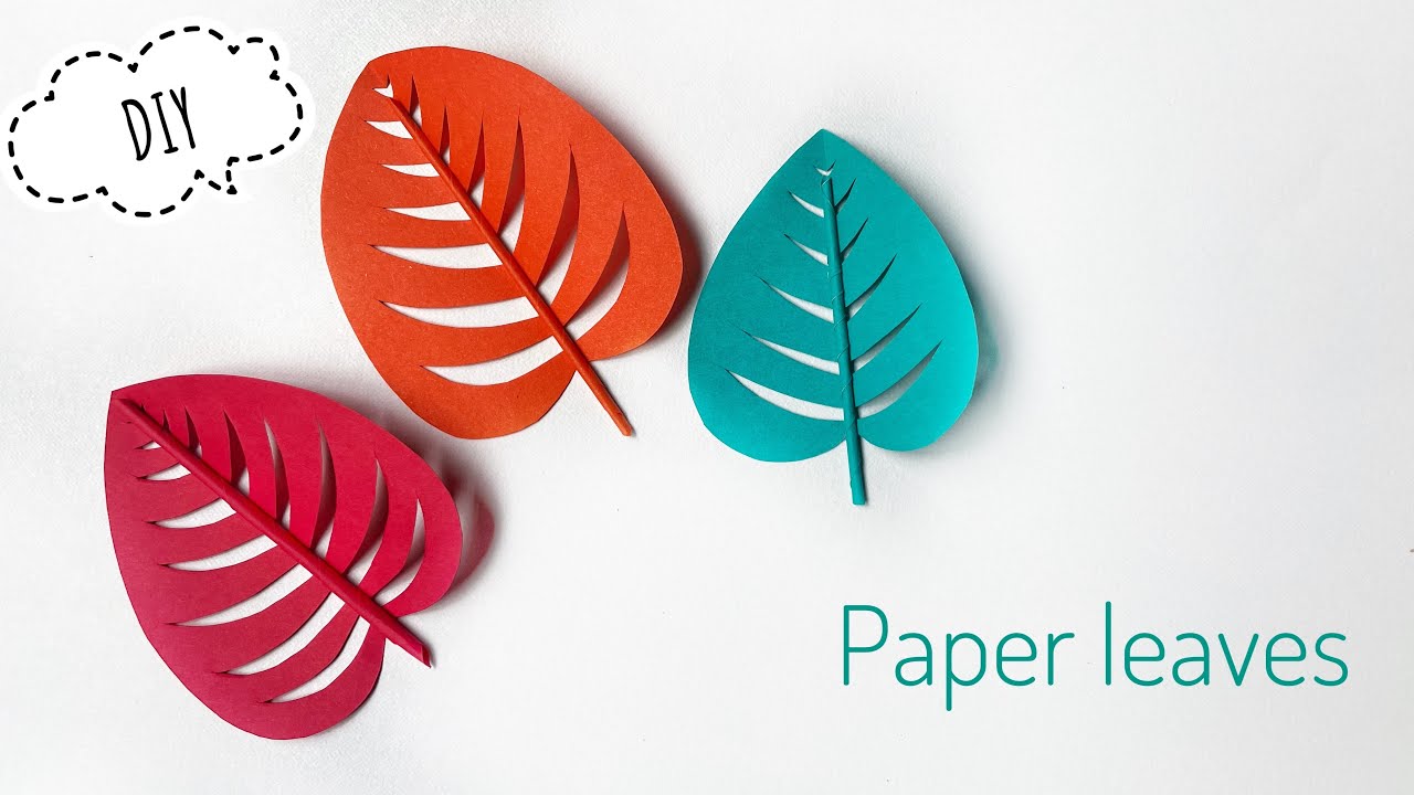 DIY Paper Leaves 🍁 🍃 | Make Easy Paper Leaf | Art beats - YouTube