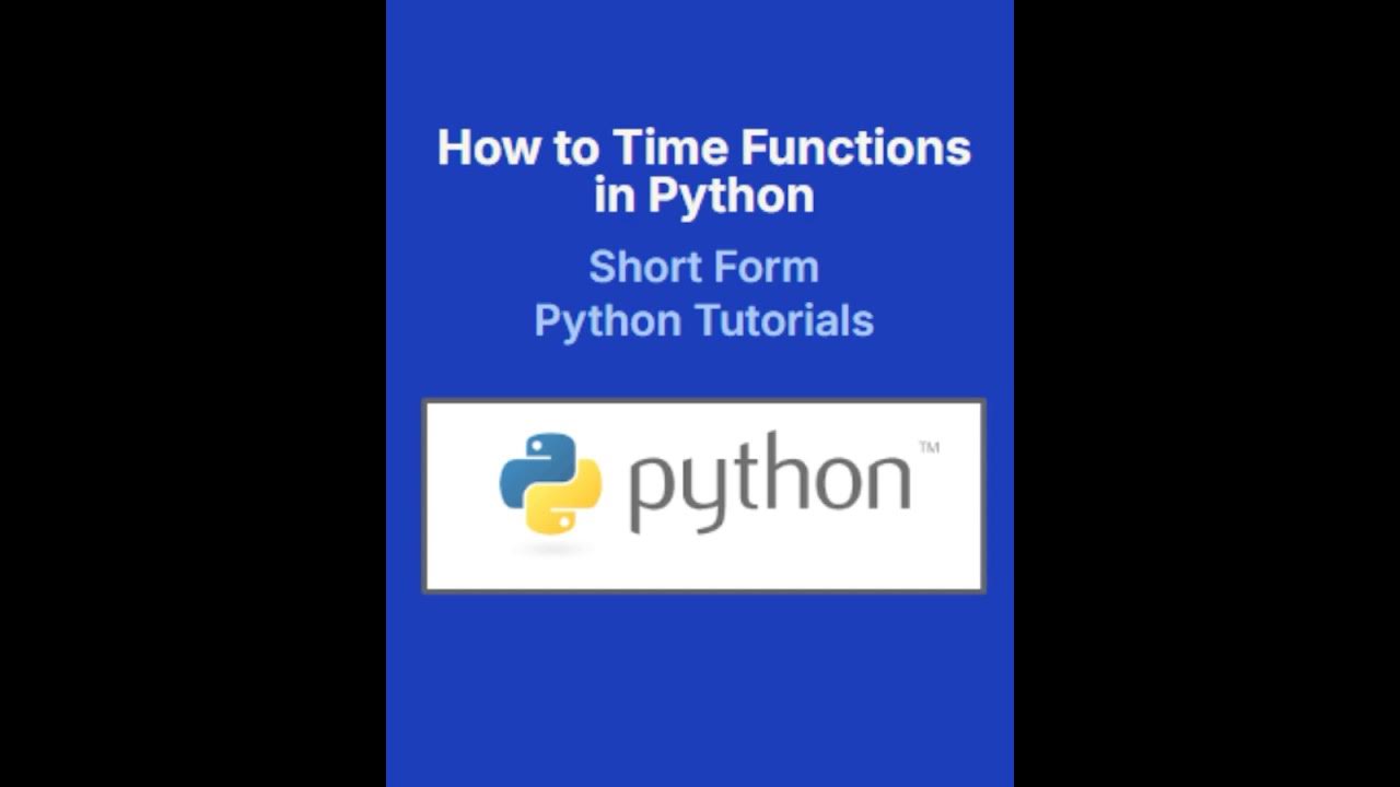 How to Measure Code Execution Time in Python with time Module | Tutorial for Beginners - YouTube