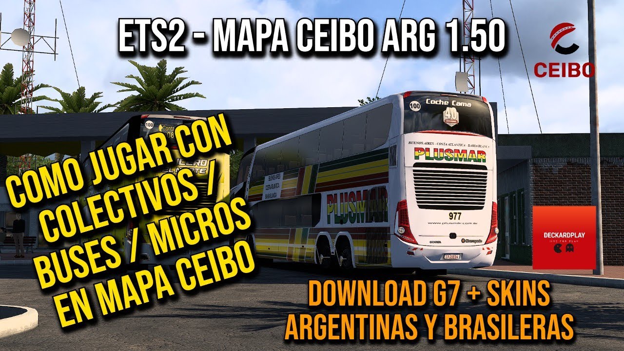 COMO JUGAR CON COLECTIVOS!! Mapa CEIBO 1.50 - ETS2 (Download Marcopolo ...