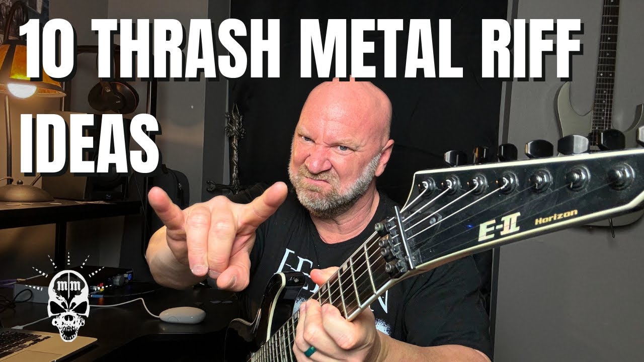 10 Thrash Metal Riff Ideas (in E Minor, Standard Tuning) - YouTube