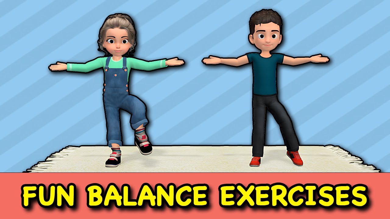 Fun Balance Exercises: 20 Min Kids Coordination Workout - YouTube