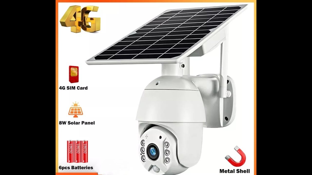 4G sim card solar camera - YouTube