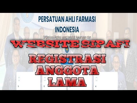 TUTORIAL REGISTRASI ANGGOTA LAMA DI WEBSITE SIPAFI - YouTube