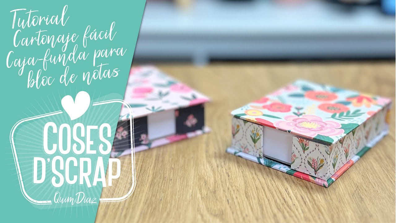 Tutorial Cartonaje fácil. Caja-funda para un bloc de notas - YouTube