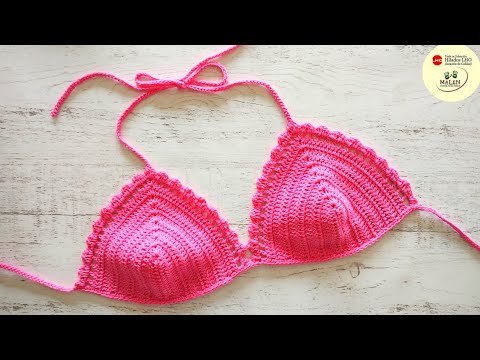 Bikini, malla, traje de baño, top en crochet fácil y rápido!