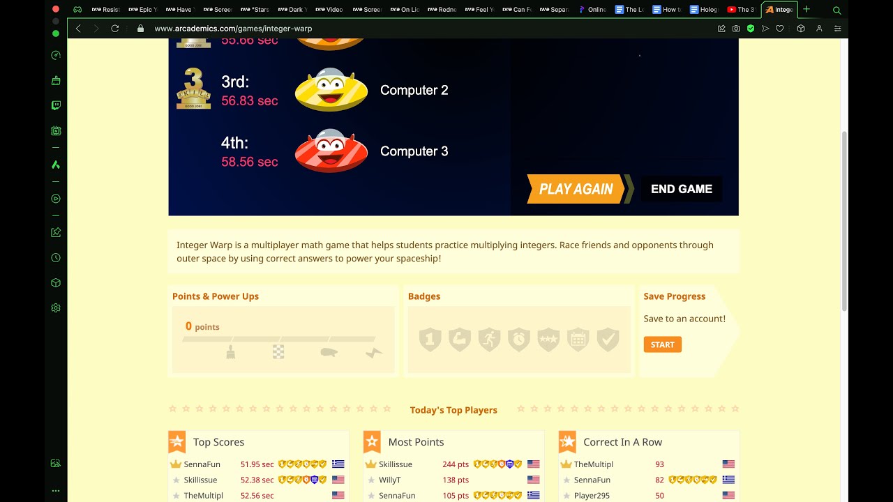 Streaming until I get 1st in Arcademics - YouTube