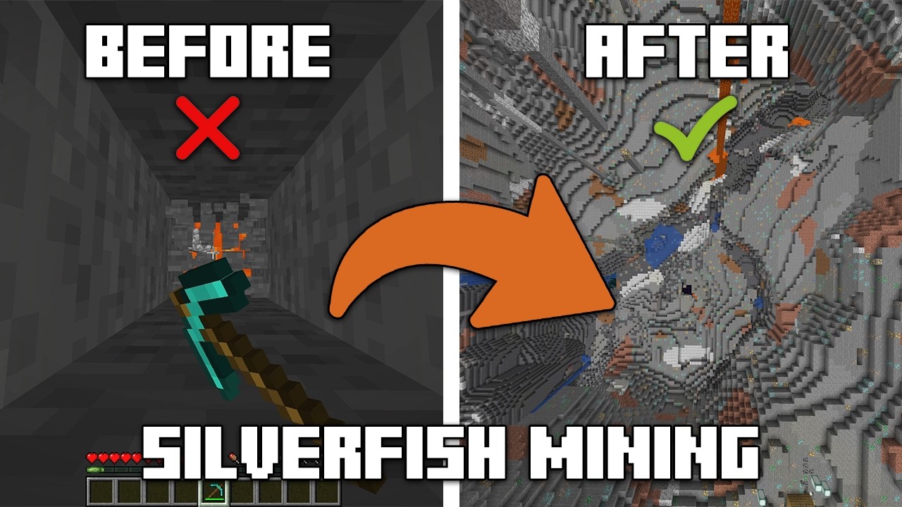 OP Silverfish Mining in Minecraft Tutorial - YouTube