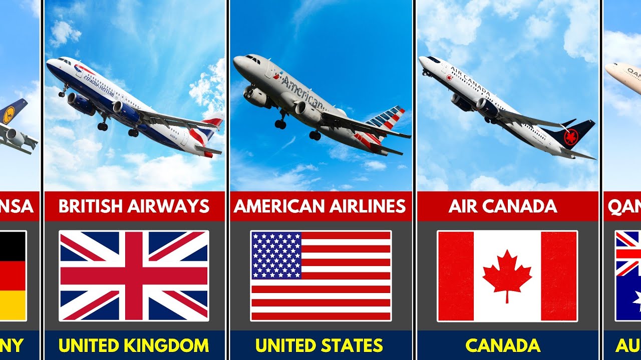 195 Countries And Their National Airline | National Airlines From ...