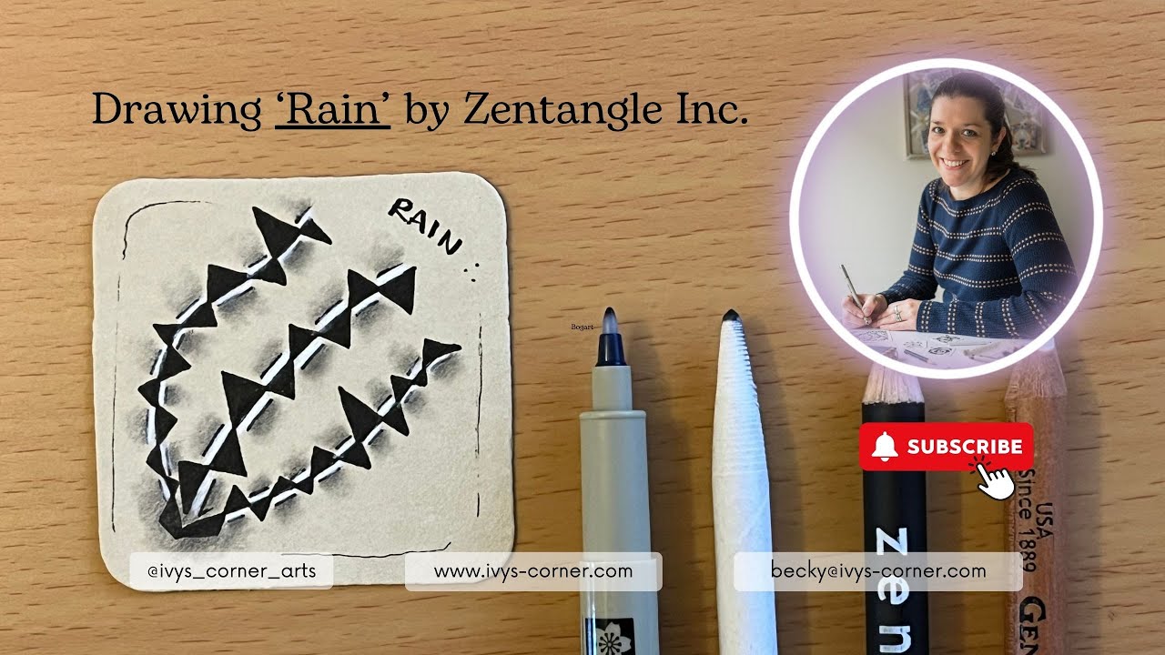 Drawing the tangle 'Rain' by Zentangle Inc. #zentangle #drawing # ...