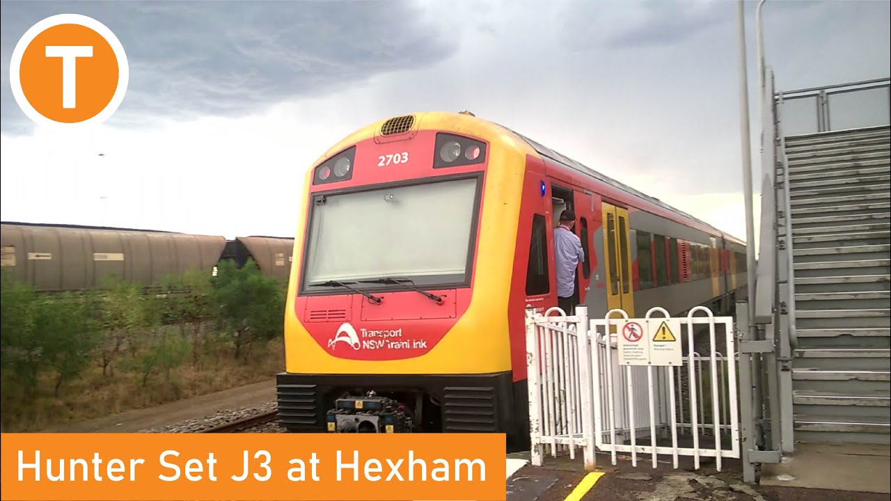 NSW TrainLink - Hunter J Set J3 at Hexham - YouTube
