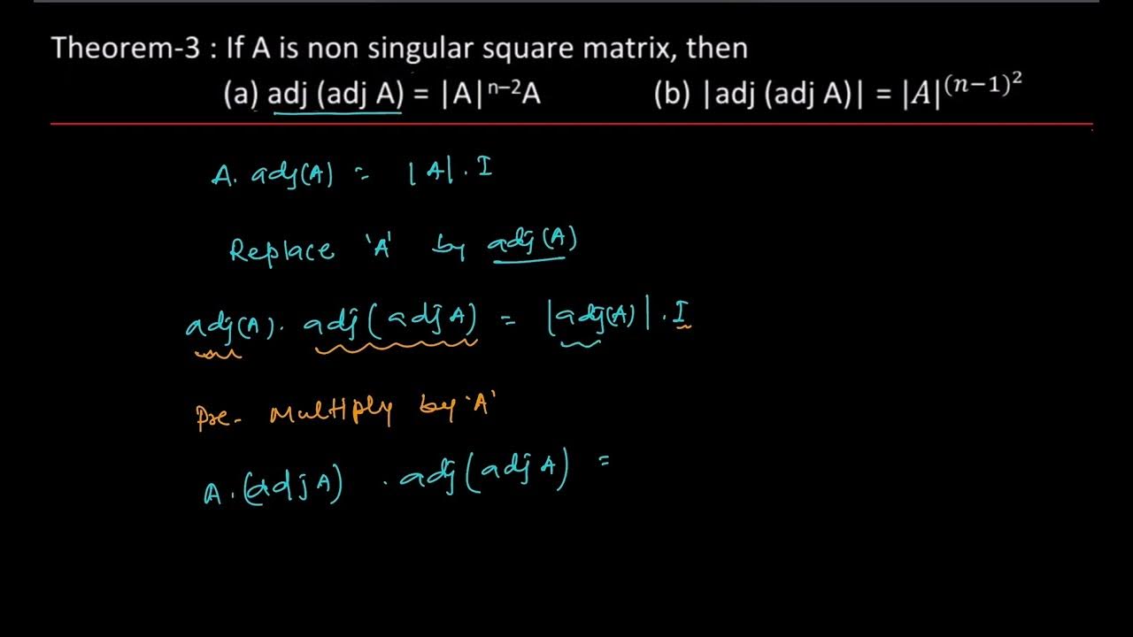 If A is non-singular square matrix,then a) adj(adjA) =|A|^(n-2) A b)|adj(adjA))| =|A|^(n-1)^2 ...