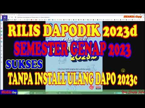 Rilis Aplikasi Dapodik Versi 2023.d - YouTube