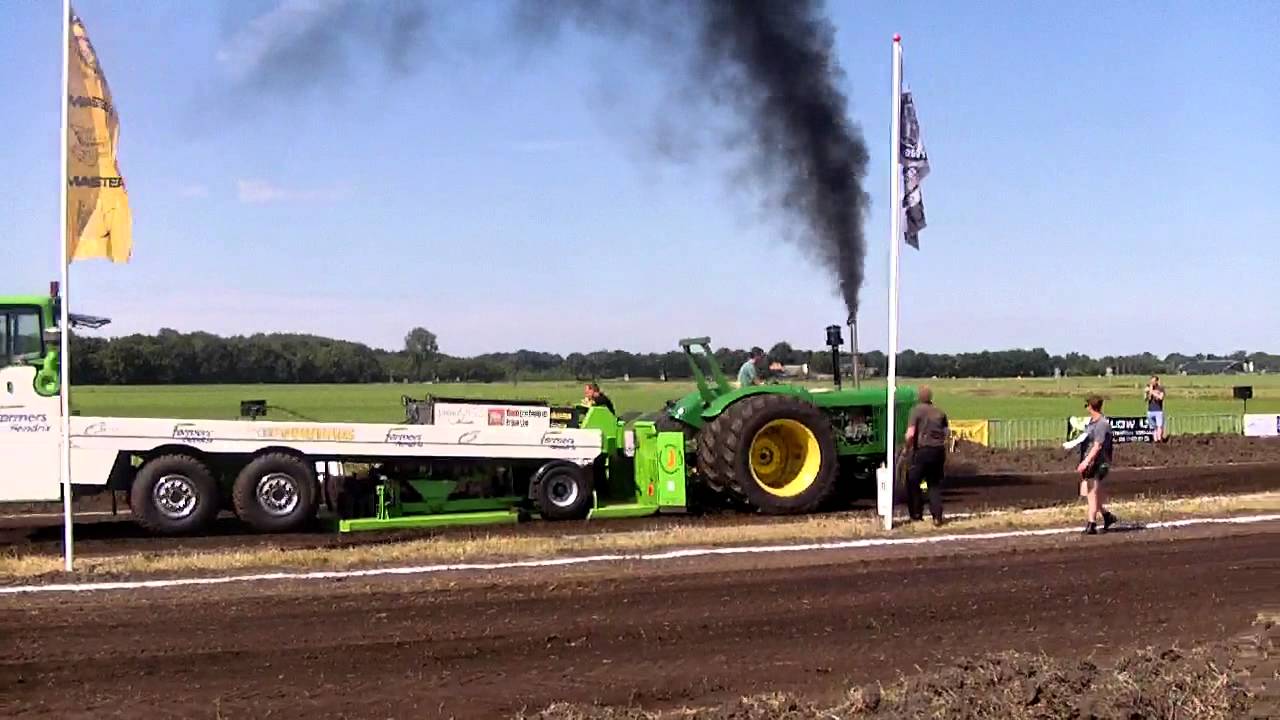 nick vd weide john deere 6030 9000 kg trek 1 dalerveen 2014 - YouTube
