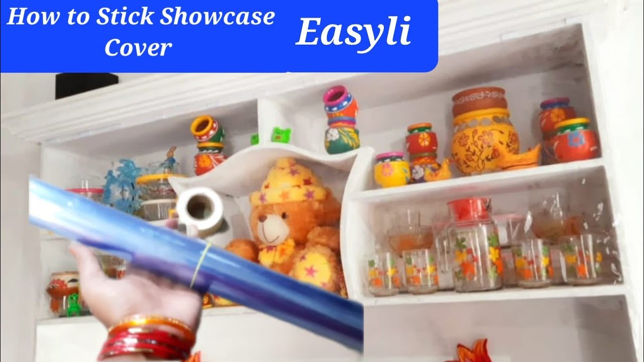 How to Stick Showcase Cover | Showcase Decorativ Idea's | Subscribers ...