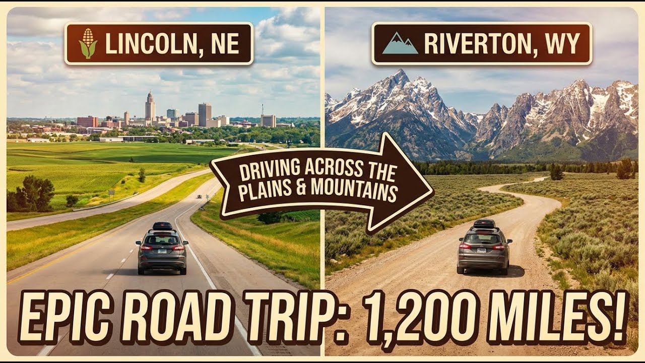 Driving from Lincoln, Nebraska to Riverton, Wyoming (timelapse) - YouTube