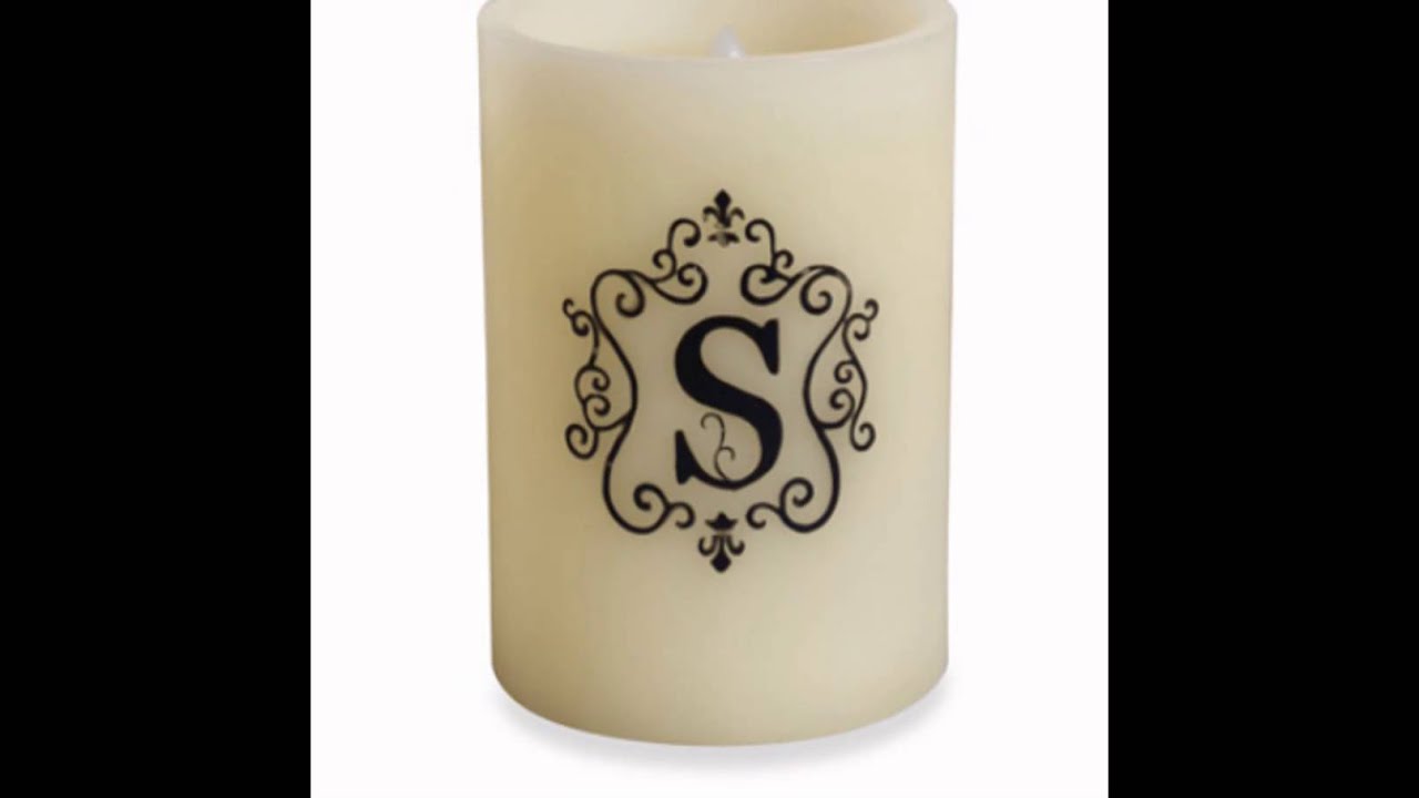 Velas marcadas con Monogramas, centros de mesa, recordatorios ...