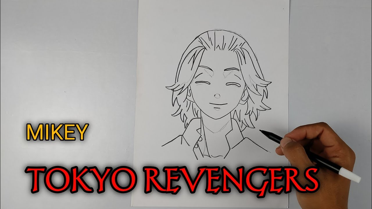Cara Mudah Menggambar Sketsa Mikey Tokyo Revengers - YouTube